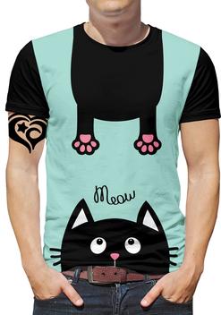 Camiseta de Gato PLUS SIZE Animal Masculina Blusa Verde - Alemark ...