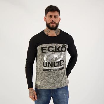 Camiseta Ecko Manga Longa Stone Preta - Camiseta Masculina - Magazine Luiza