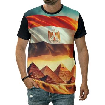 Camiseta Egito Bandeira País Pirâmides De Gizé Deserto Nação - Darkwood ...