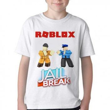 Camiseta Infantil ou adulto Roblox Jail Break Blusa Criança todos ...