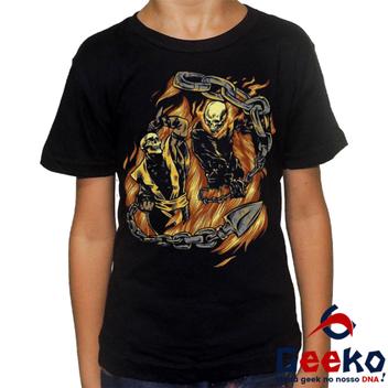 Camiseta Infantil Scorpion 100% Algodão Mortal Kombat Geeko - Camiseta ...