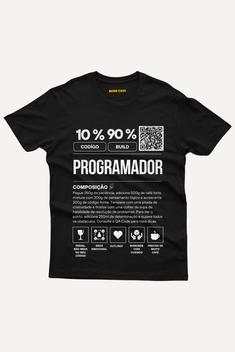 Camiseta Ingredientes de um Programador de Sucesso - nerd chic ...