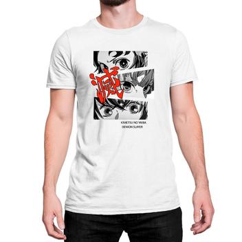 Camiseta Kimetsu No Yaiba Eyes Demon Slayer Olhos Algodão - MECCA ...