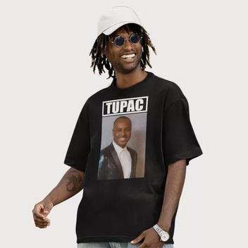 Camiseta Meme Tupac Thiaguinho Engraçada Cantor Rapper Humor 100% ...
