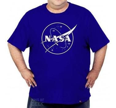Camiseta Plus Size Nasa Logo Astronomia Tecnologia Nerd Geek - king of ...