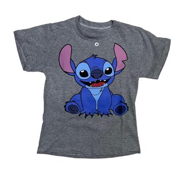 Camiseta Stitch Lilo Blusa Infantil Cinza Desenho Maj1072 - Blusa ...