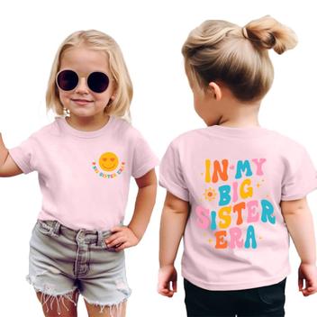 Camiseta Toddler Big Sister YHHR My Big Sis Era para meninas - Playsets ...