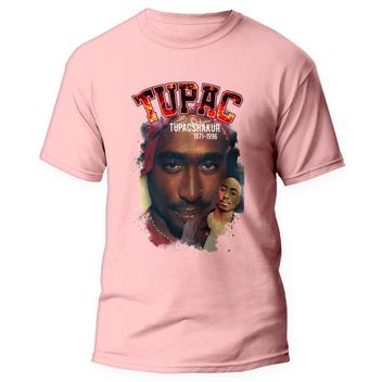 Camiseta Tupac 2pac Rapper Rap camisa Hip Hop 5 Rosa - Kamisetas Otaku ...