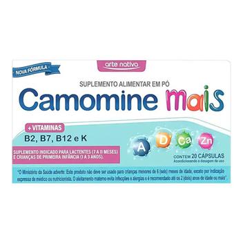 Camomine mais a+d+ca+zn com 20 cápsulas - ARTE NATIVA - Vitaminas e ...