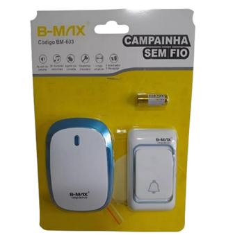 Campainha Residencial Wireless Sem Fio Resistente Água Wi - B-Max ...