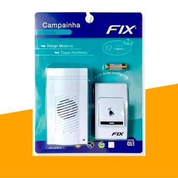 Campainha Residencial Wireless Sem Fio Resistente Água Wifi 100 Metros ...