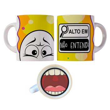 Caneca 325ml Gino Bocão Alto em Não entendi Engraçadas Meme - LARANJA E ...