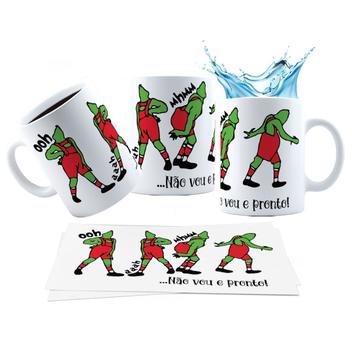 Caneca 325ml Grinch Natal Ooh Aaah Mhmm Não vou e pronto! - LARANJA E ...