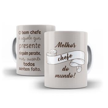 Caneca Cerâmica Presente Para Melhor Chefe do Mundo Com Frase Especial ...