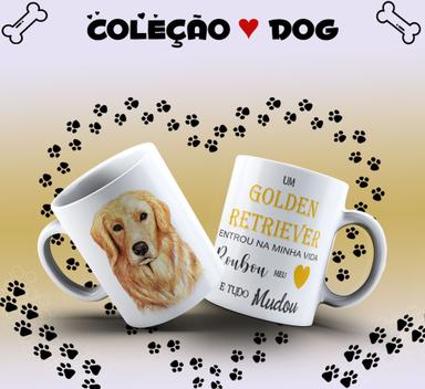Caneca de raças de cachorros Golden retriever - INNOVARI - Bonecos ...