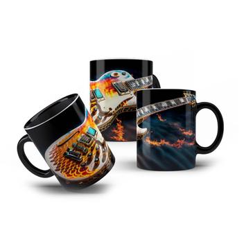 Caneca Guitarra Fire Flame Arte Música Músico Presente 325mL - LaVince ...