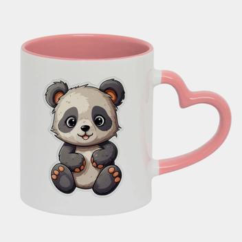 Caneca Love Coração Rosa 325ml PANDA FOFINHO DESENHO - Criatics ...
