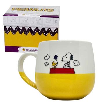 Caneca Maggie Snoopy Peanuts Em Cerâmica 400mL Original, Zona Criativa, Xícara De Café Chá ...