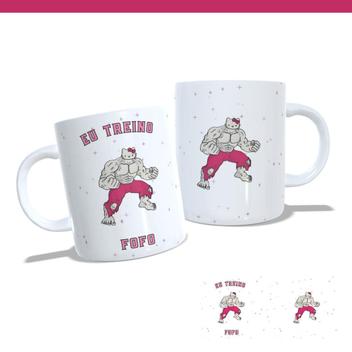 Caneca Meme Hello Kitty Bombada - Hulk + Embalagem branca para presente ...