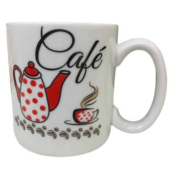 Caneca Para Café 300ml Porcelana Decorada - Terramada - Caneca de Chá e ...