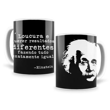 Caneca Personalizada Albert Einstein Em Porcelana 325Ml - La Casa Das Canecas - Caneca ...