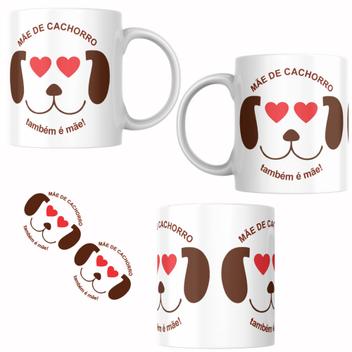 Caneca Personalizada Porcelana Mãe de Pet Mãe de Gato Mãe de Cachorro ...
