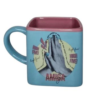 Caneca Pillowtex Amiga High Five Cerâmica 300ml - Caneca de Chá e Café ...