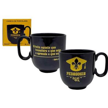 Caneca porcelana preta 350 ml pedagogia 401901 - ALLMIX - Caneca ...