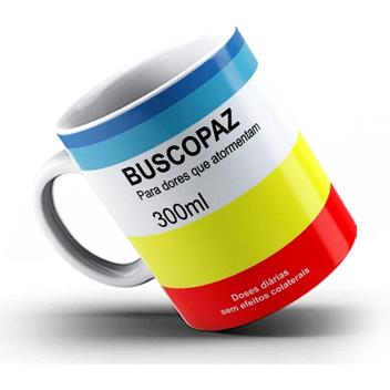 Caneca xicara Remédio Buscopaz busco paz (Branca) 325ml Xícara ...