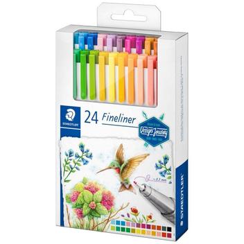Caneta 24 Cores Triplus Fineliner Design Journey Staedtler - Caneta ...
