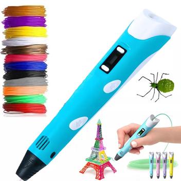 Caneta 3D Profissional Infantil USB com Cabo e Refil - LIPPIN - Caneta ...
