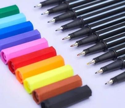 Caneta Hidrográfica Ponta Super Fina Fine Plus 10 Cores - Jocar Office ...