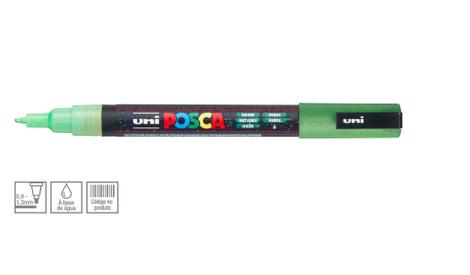 Caneta Posca Uni Ball PC-3M Ponta Cónica Extra Fina em Poliéster 1,5 mm ...