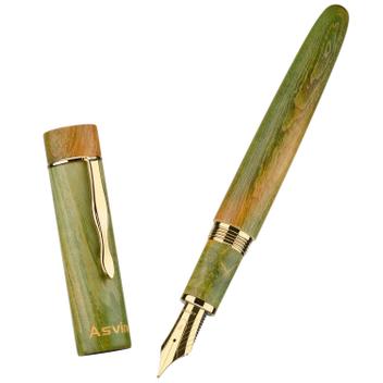 Caneta-tinteiro Asvine C2000 de madeira estabilizada Fine Point ...
