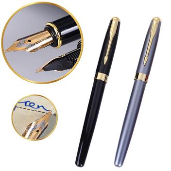 Caneta Tinteiro Executiva Premium Luxo Ouro Refil Tinta Azul - Genius ...