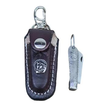 Canivete Chaveiro Prata Lâmina Inox 420 com Bainha Couro Vinho - MASTER ...