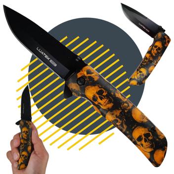 Canivete Faca Semiautomático Estampa Caveira Zumbi Bolso Dobrável ...