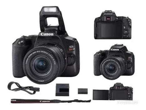 Canon Eos Sl3 Lente 18-55mm + Tripé + Cartão 64gb Nf - Câmera Semi e ...