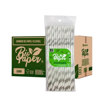 Canudo de Papel Flexível 6mm Prata 25 unidades - Bio Paper - BIOPAPER ...