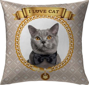 Capa Almofada 50x50 Gato Pet Cat D - LA FAVORITTA AL - Capa de Almofada ...
