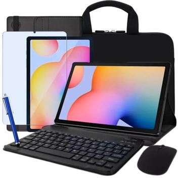 Capa c/Teclado + Mouse Luva Case p/Tablet Galaxy Tab S6 Lite P610 P613 ...