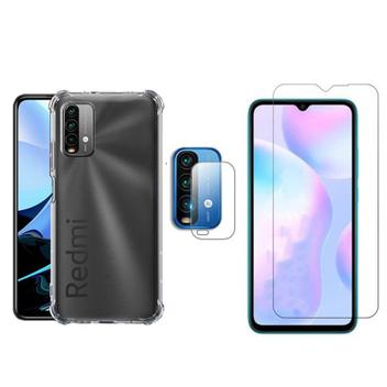 Capa Capinha Case Anti Impacto Xiaomi Redmi 9t 2021 + Pelicula de Vidro temperado - Kit Capinha ...
