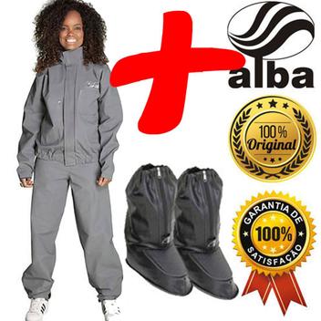 Capa Chuva + Botas Alba Imola Feminino Cor Cinza Tam - ALBAMOTO - Capas ...