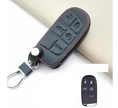 Capa Couro Chave Presencial 5 Botões Jeep Renegade Compass Cherokee ...