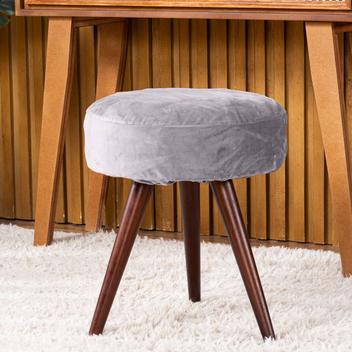 Capa de Puff Redondo Pequeno Avulsa Lisa Ajustável com Elástico ...