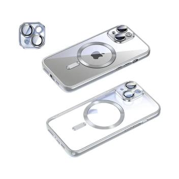 Capa de Silicone Rosa Transparente com MagSafe para iPhone 15/14/13/12/11 Pro Max - Capinha de ...