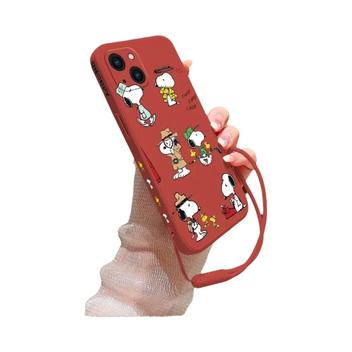 Capa de Silicone Snoopy para iPhone 15/14/13/12/11 - Design de Desenho Animado - Capinha de ...