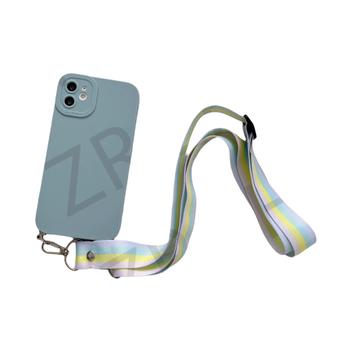 Capa de Silicone TPU para iPhone com Cordão - Modelos 15, 14, 13, 12, 11, XS, XR, 8 e 7 ...