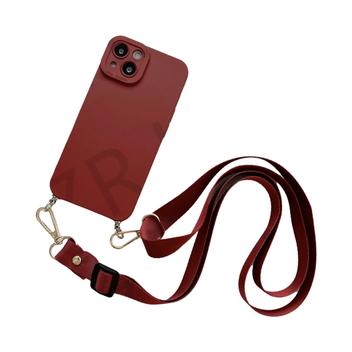 Capa de Silicone TPU para iPhone com Cordão - Modelos 15, 14, 13, 12, 11, XS, XR, 8 e 7 ...