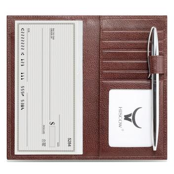 Capa de talão de cheques e porta-cartões HISCOW Soft Leather Burgundy ...